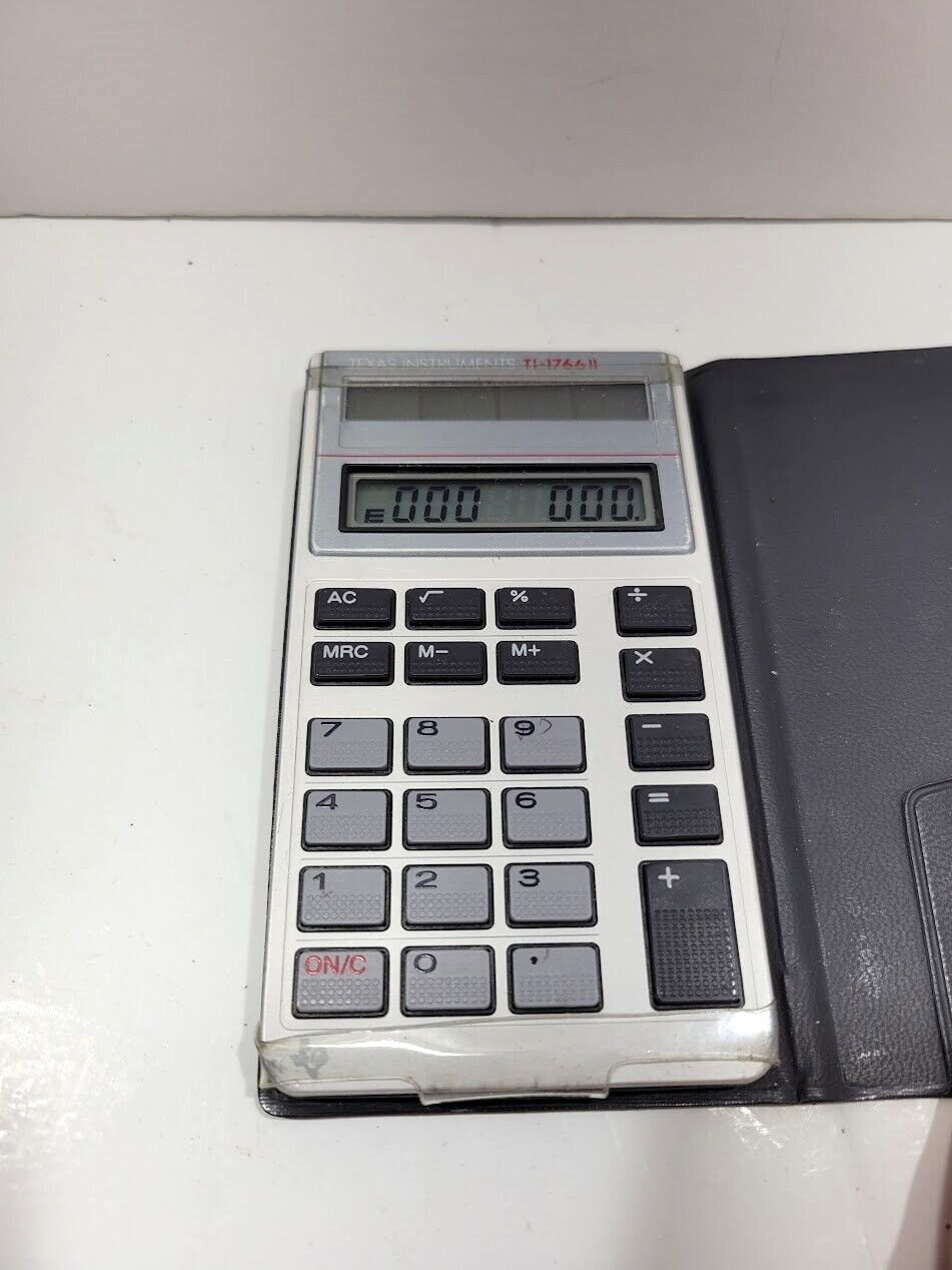 Vintage Texas Instruments TI-1766 II Ultra Slim Solar Light Calculator ...