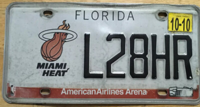 Vintage Miami Heat Florida License Plate American Airlines Arena ...