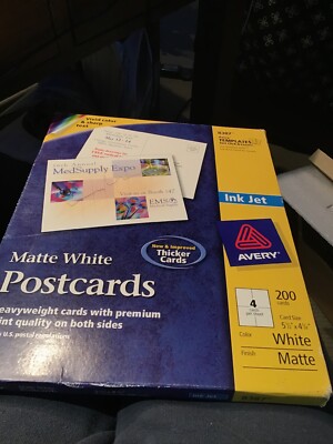 Avery 8387 Matte White Postcards | eBay