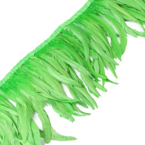 Gold Silver Rooster Tail Feather Ribbon Trim 13-30cm Fringe Plume Decor ...