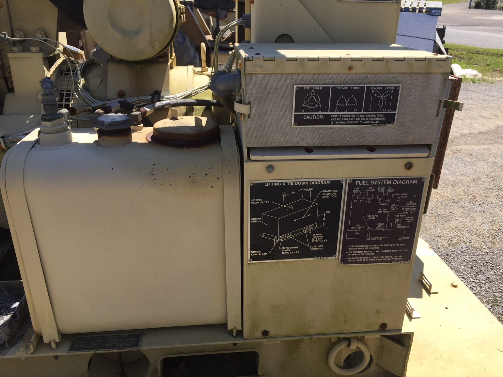 MILITARY MEP-002A 5KW 60HZ DIESEL GENERATOR W/TRAILER 120-240 1PH & 208 ...
