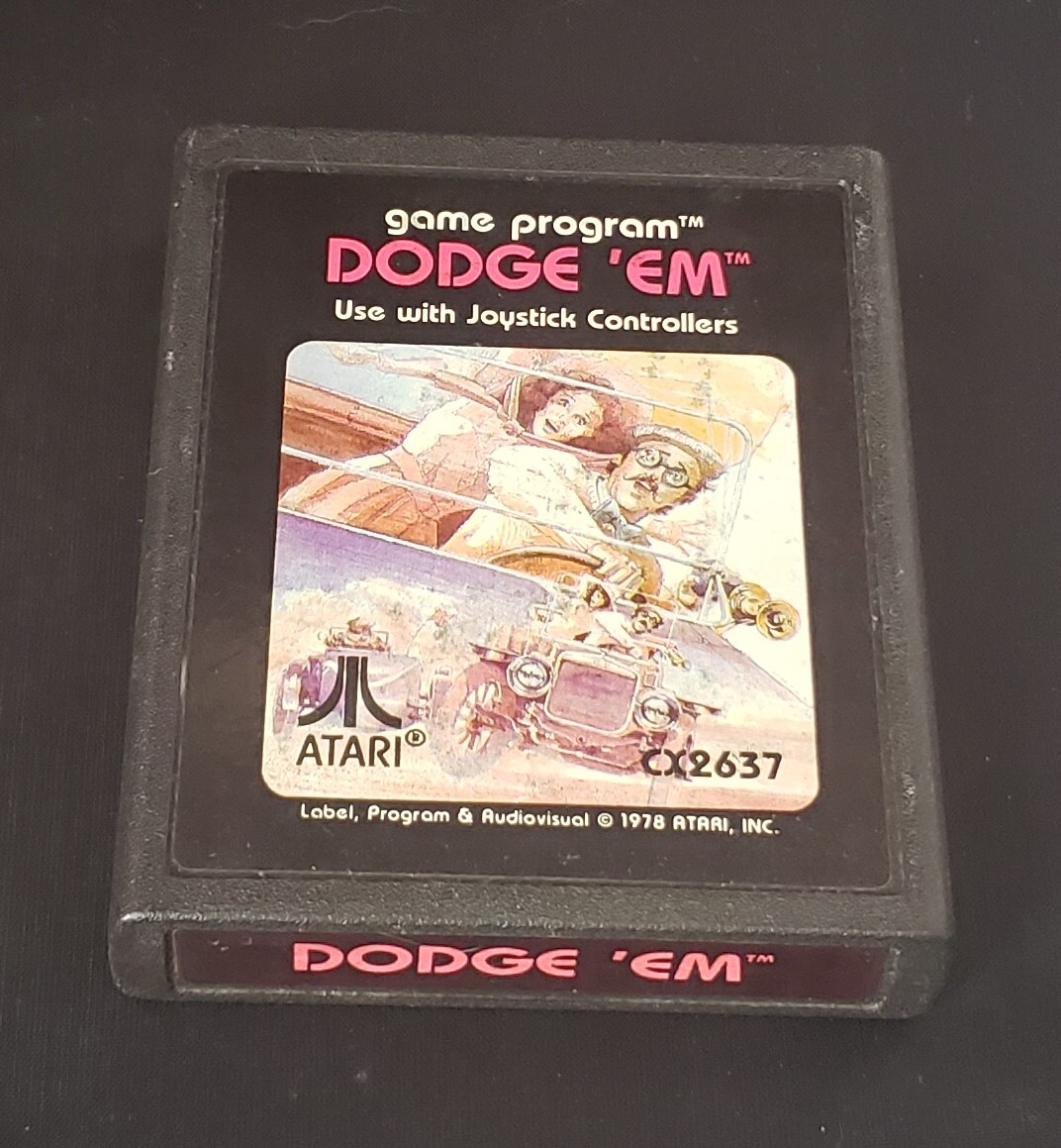 ATARI 2600 Dodge 'Em Picture Label Video Game Tested VG | eBay