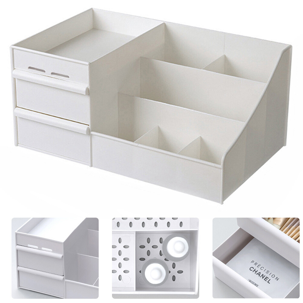 Desktop Storage Box Cosmetic Make Up Drawer Organizer Makeup Skin Cares ...