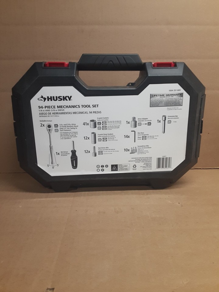 Husky 94-Piece Mechanics Tool Set (H94MTS) 37103329318 | eBay