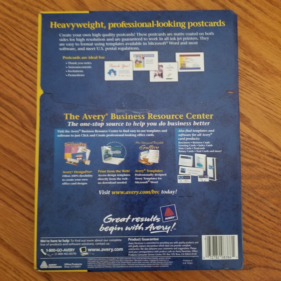 Avery Postcards Matte White 100 Count 4x6" Inkjet Heavyweight Print to ...