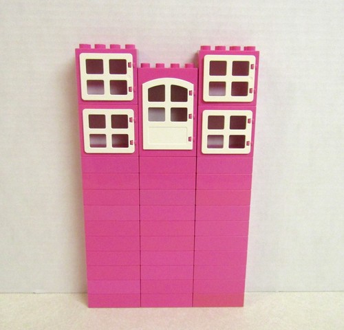 Lego DUPLO House Castle 30 Pink 2x4 Bricks Door and 4 Windows | eBay