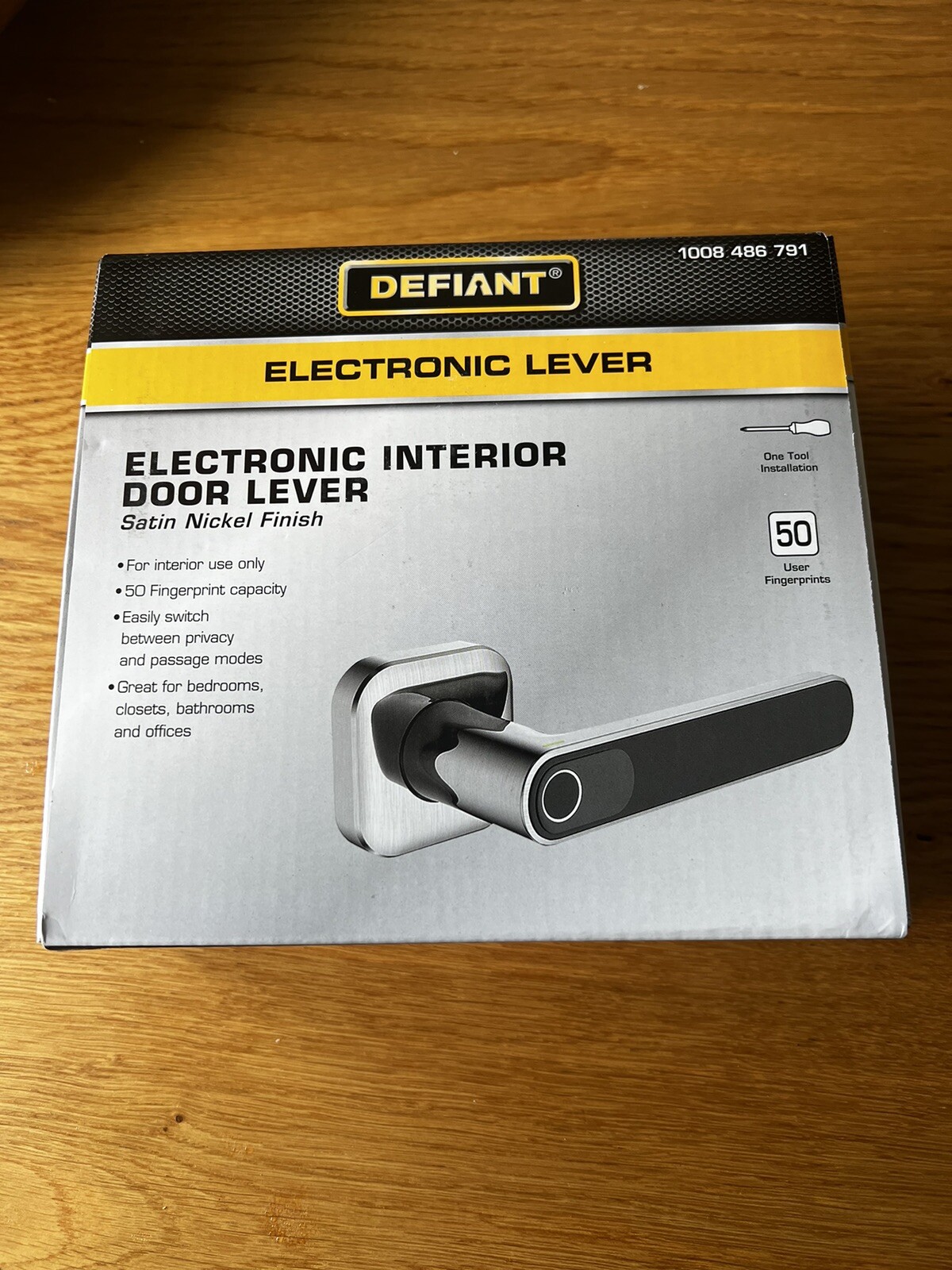 Defiant Electronic Lever Door Lock with Biometric Fingerprint Deadbolt ...