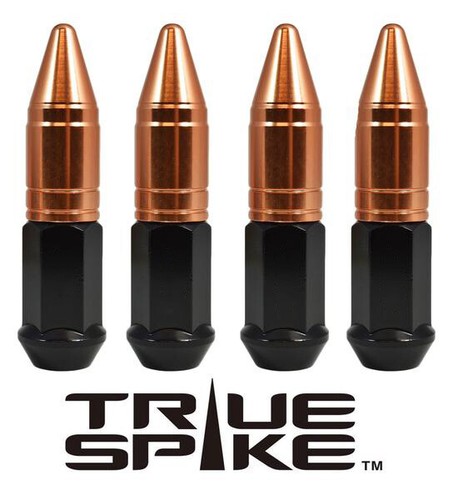 20 TRUE SPIKE 86MM 12X1.5 STEEL LUG NUTS ROSE GOLD EXTENDED APOLLO ...