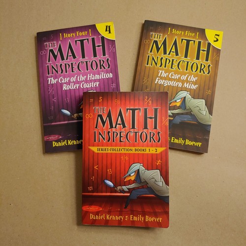 The Math Inspectors (Books 1-3, 4 & 5) Set by DANIEL KENNEY Pre-Owned ...