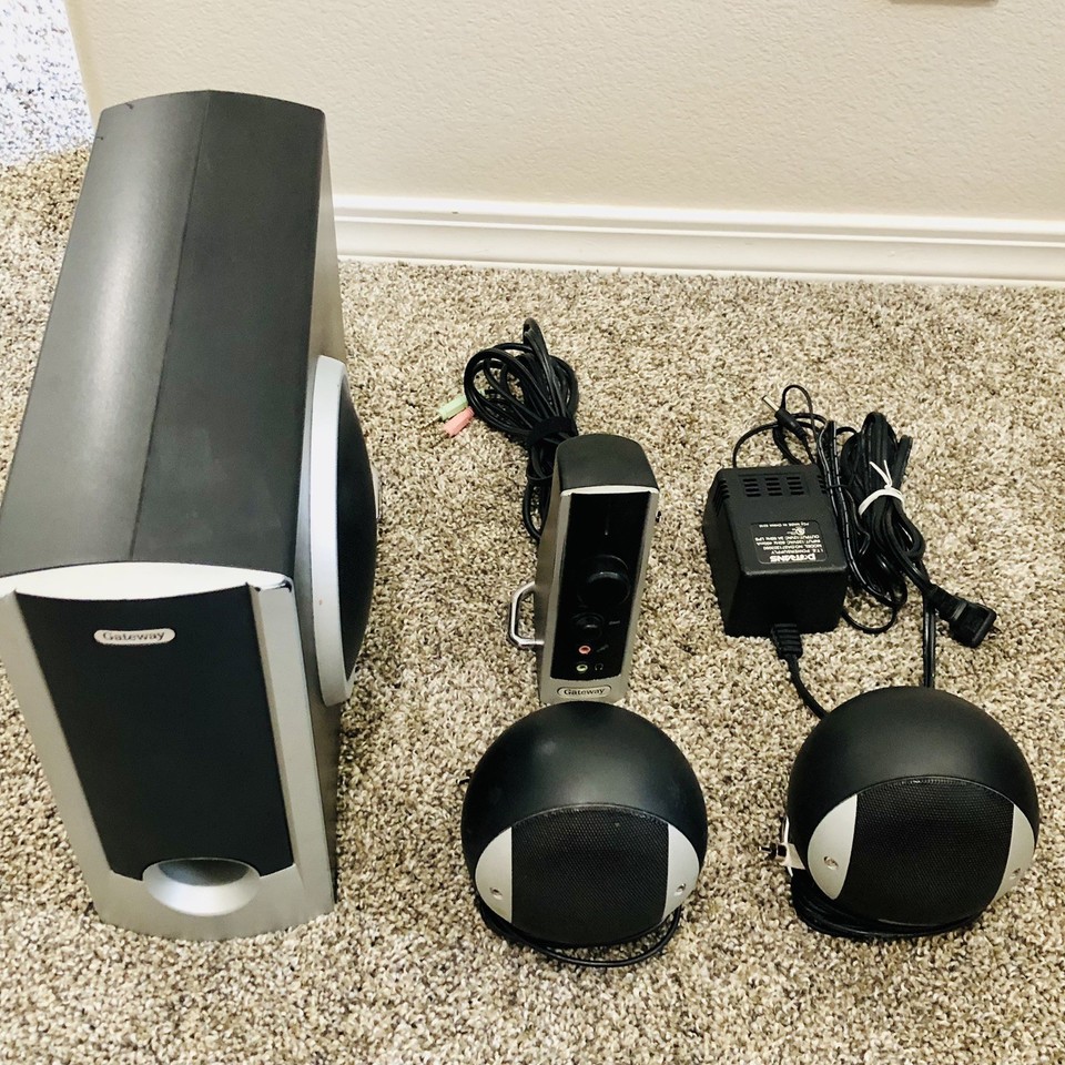Gateway G-Max 2100 Computer Speakers, Subwoofer & Volume Control ...