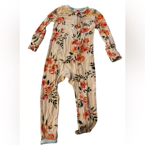 Free Birdees Floral Zip Up Bamboo/Spandex Sleeper Open Foot, Finger ...