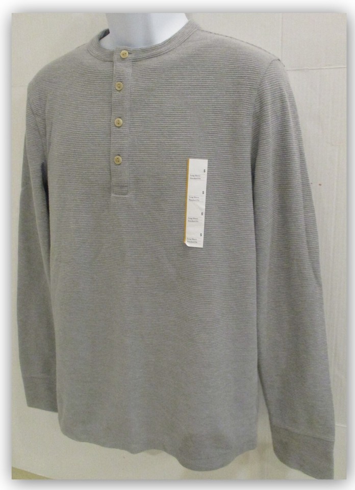 Long Sleeve Textured 4 Button HENLEY Shirts Goodfellow Purple/Blue ...