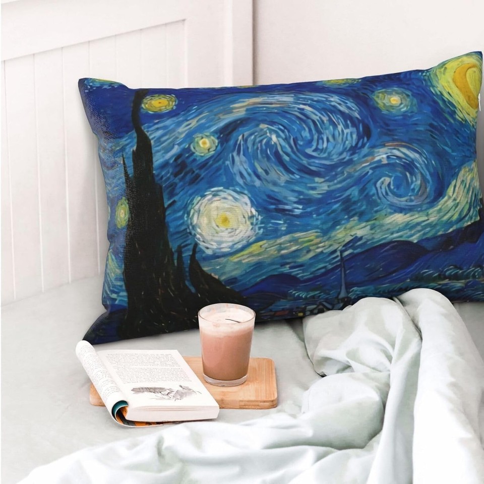 Starry Night Van Gogh01 Pillow Cover - Soft Travel Pillowcase with ...