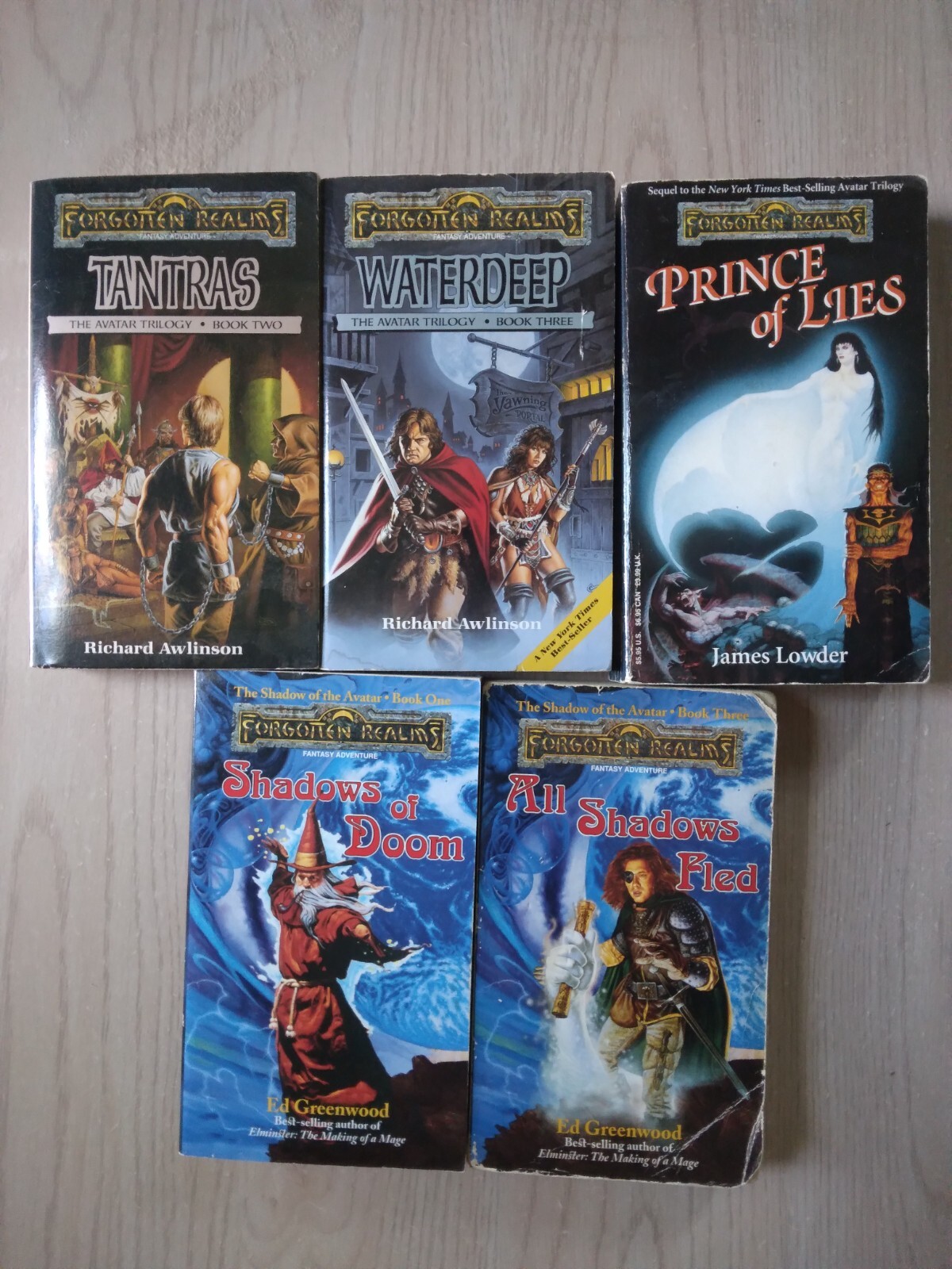 Forgotten Realms Avatar 2-3, Shadow of the Avatar 1, 3, Lot of 5 Books ...