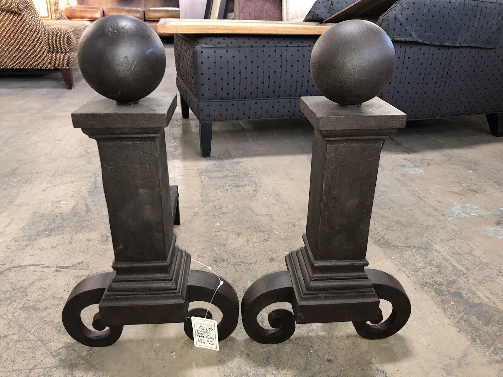 Cannonball Andirons Dark Rust Powder Coat Finish | eBay