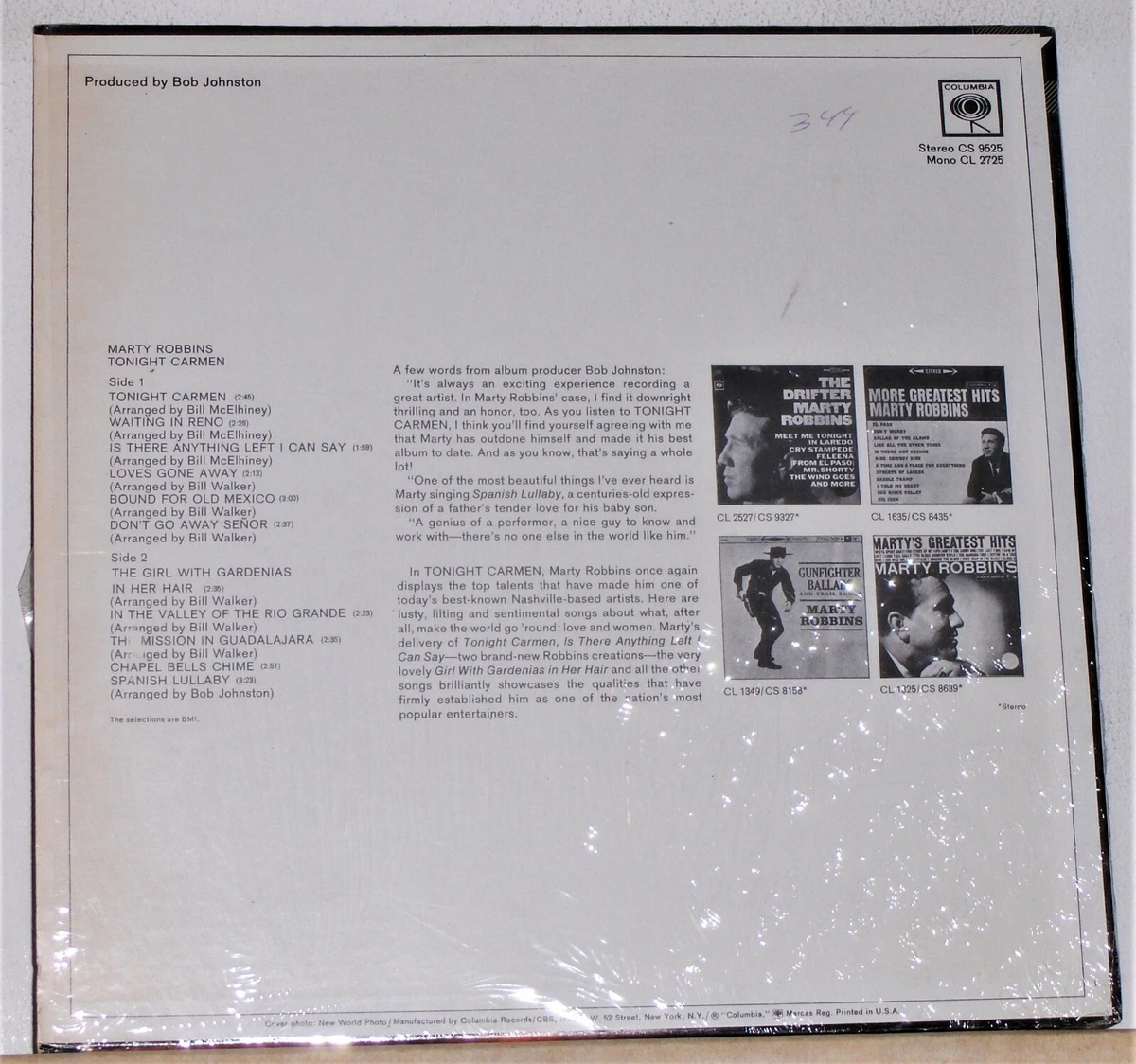 Marty Robbins Tonight Carmen