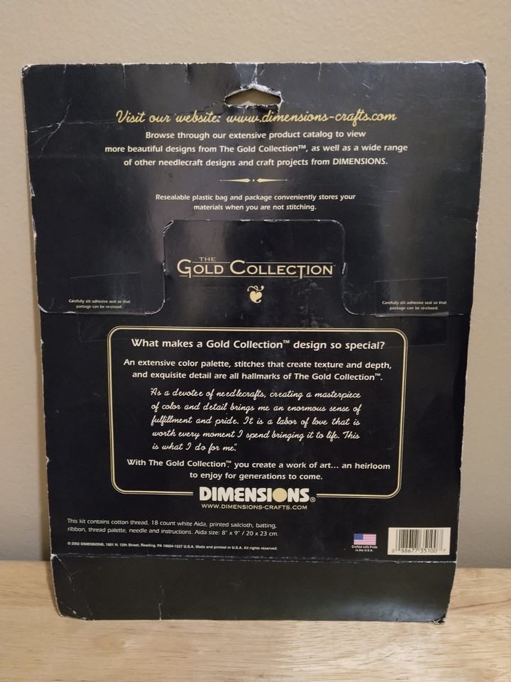 Rare 2002 Dimensions Gold Collection Honey Jar Floral Cross Stitch Kit ...