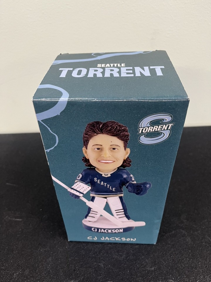 CJ Jackson Seattle Torrent PWHL Hockey Goalie Bobblehead Figure SGA 1 ...