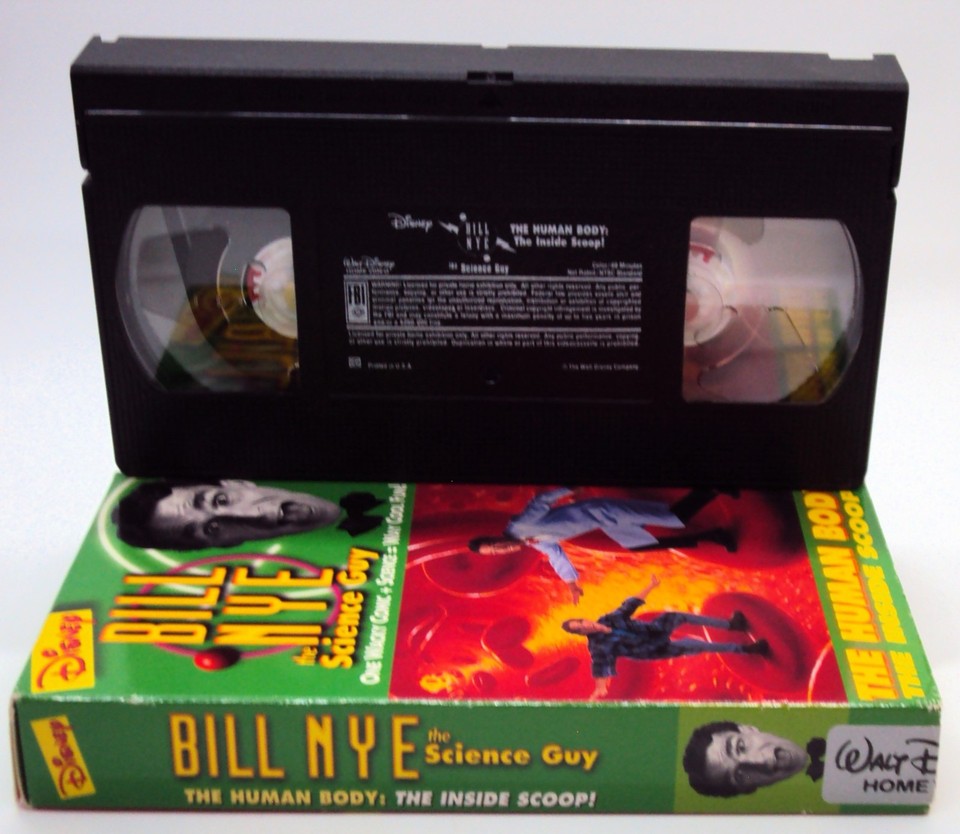 BILL NYE THE SCIENCE GUY THE HUMAN BODY The Inside Scoop VHS Walt ...