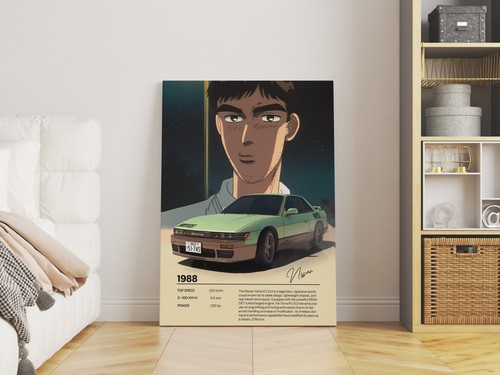 Initial D Collection: Iconic Characters & Cars - A1/A2/A3/A4 Canvas ...