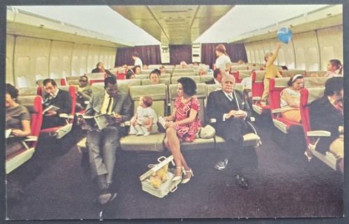Pan Am 747 Interior Postcard 1970s Airline Seating Hawaii Promo | eBay