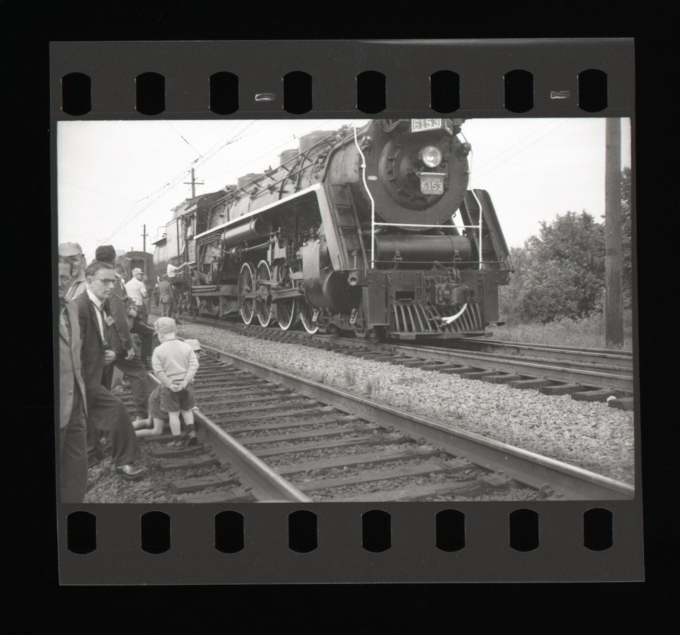 CN Canadian National 4-8-4 Locomotive #6153 - Vintage Railroad 35mm ...