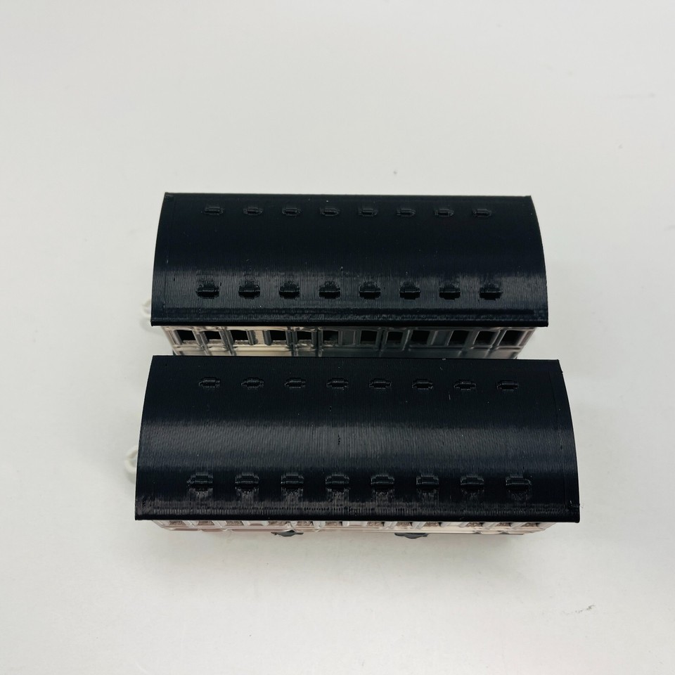 CUSTOM MADE SILVER PASSENGER COACH Trains Works on TrackMaster and Tomy ...