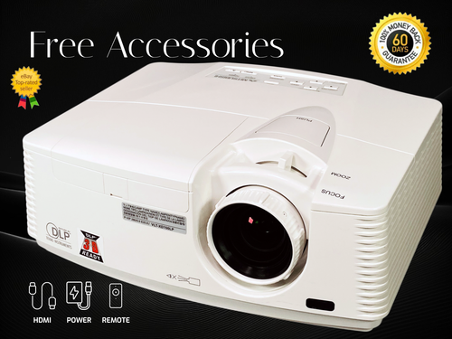 Mitsubishi WD720U-G DLP Projector 4300 Lumens Professional 3D HD HDMI w ...