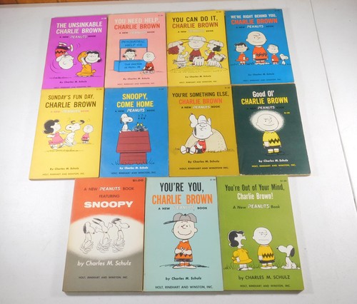 Lot of 11 Vintage Peanuts Charlie Brown Snoopy Books | eBay
