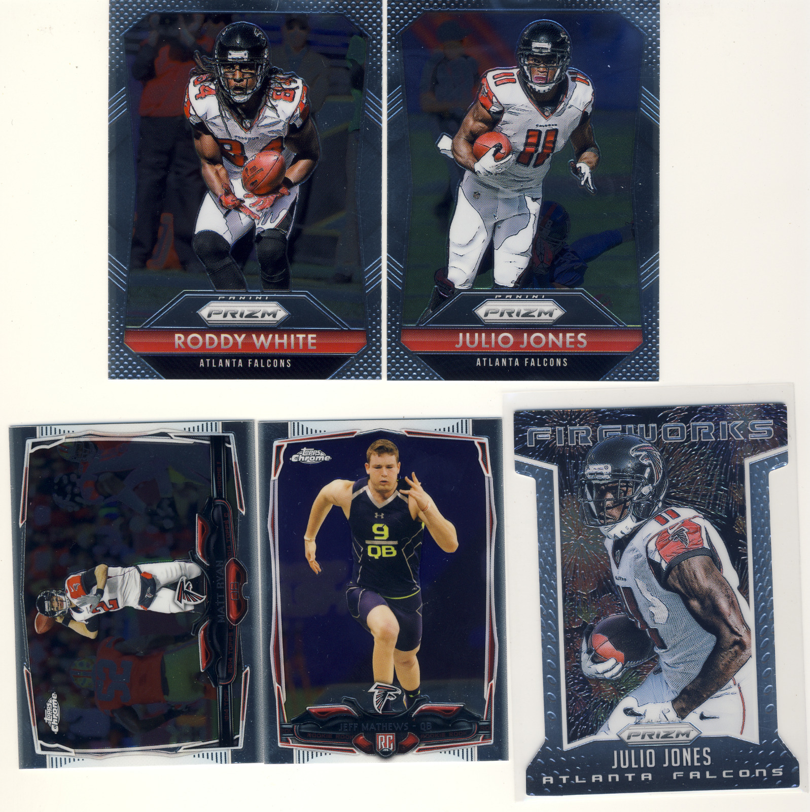 2015 Atlanta Falcons Panini Prizm Ryan, Julio, Coleman, Tye Dye, Auto ...