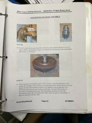 INGERSOLL-RAND ATLAS COPCO EPIROC T4BH T4W DM45 DM50 DM30 SPUR GEAR ...