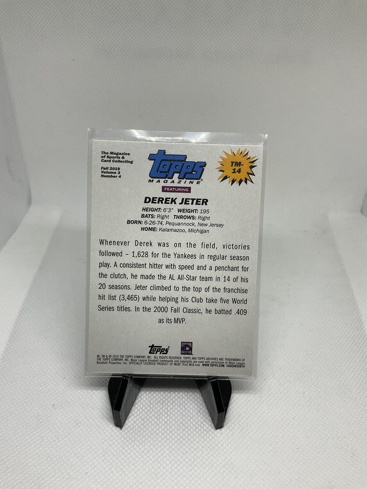 2019 Topps Archives Topps Magazine #TM-14 Derek Jeter - New York ...
