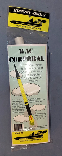 WAC Corporal Model Rocket Kit MIP Aerospace Specialty Products 1/12.3 ...