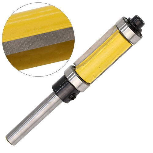 1-1/2" Flush Trim Top and Bottom Bearing Router Bit - 1/4" (6.35mm ...