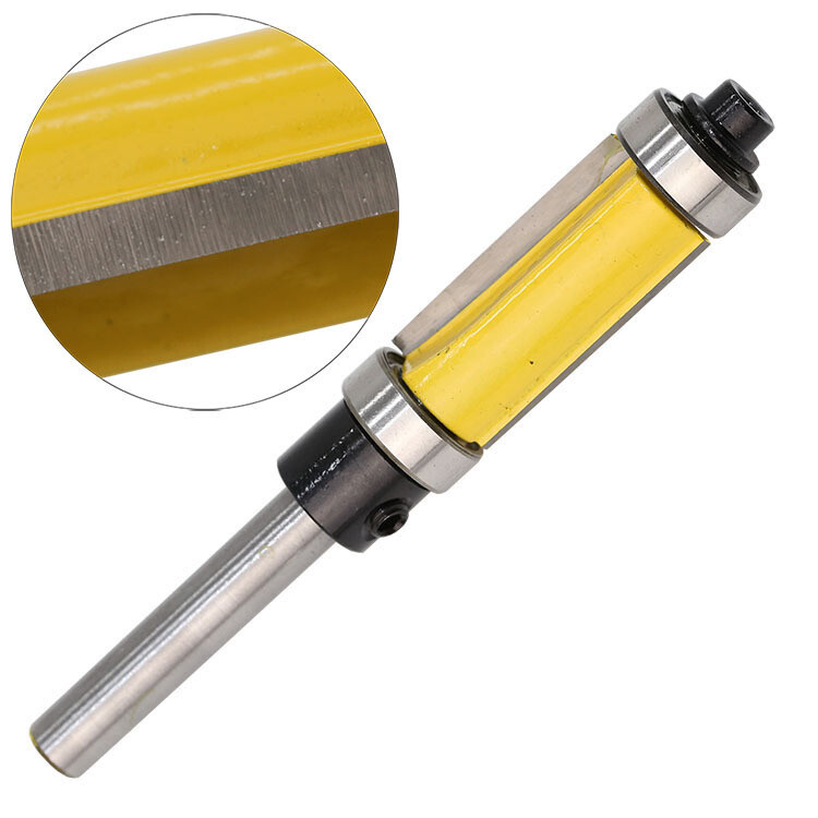 1-1/2" Flush Trim Top and Bottom Bearing Router Bit - 1/4" (6.35mm ...