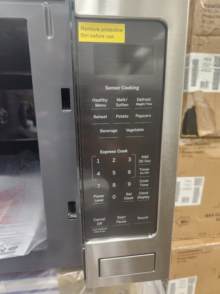 GE Profile 2.2 cu. ft. Countertop Microwave - Silver, (PES7227SLSS ...