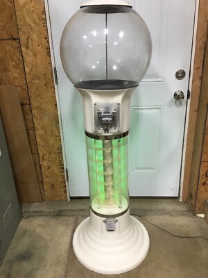 Vintage 3 Color REAL Neon Lighted Spiral Gumball Machine Wizard Spinner ...