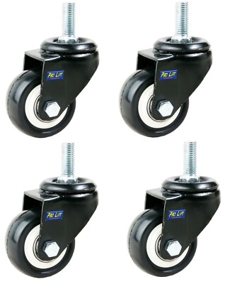 4 Rollen lenkbar 45kg Schwerlastrollen Rolle Gummi Ø50mm Bolzen Möbel J ...