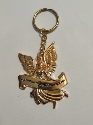 METAL GUARDIAN ANGEL WILL PROTECT YOU KEYCHAIN NICE | eBay