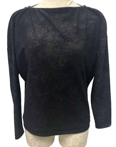 Cop Copine Black Soft Women's Top Zippered Shoulders Medium | eBay