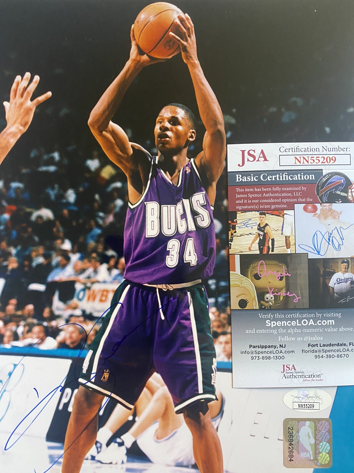 Ray Allen Signed Milwaukee Bucks 8x10 Photo JSA Certified | eBay