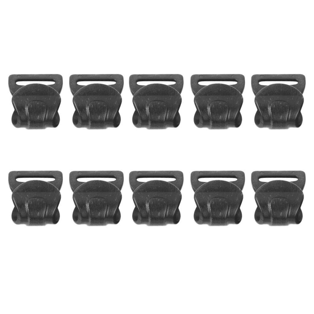 Black Universal Awning Tarp C Clips for 10mm - 13mm Tent Poles (Pack of ...