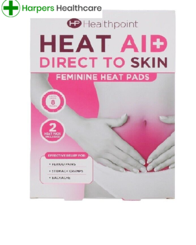 NEW HP HEALTHPOINT HEAT AID DIRECT TO SKIN FEMININE PAINS HEAT PADS ...