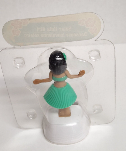 Solar Powered Dancing Dancer green Hawaiian Hula Girl Dancer Bobble ...