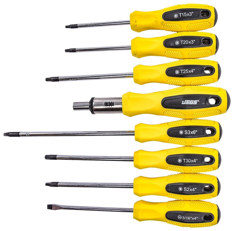 JEGS 100 Piece Screwdriver & Bit Set with Storage Rack 81384 | eBay