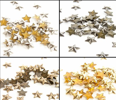 100 & 50pcs Hot Fix Iron on Star Rivets For Clothes Arts & Crafts Jeans ...