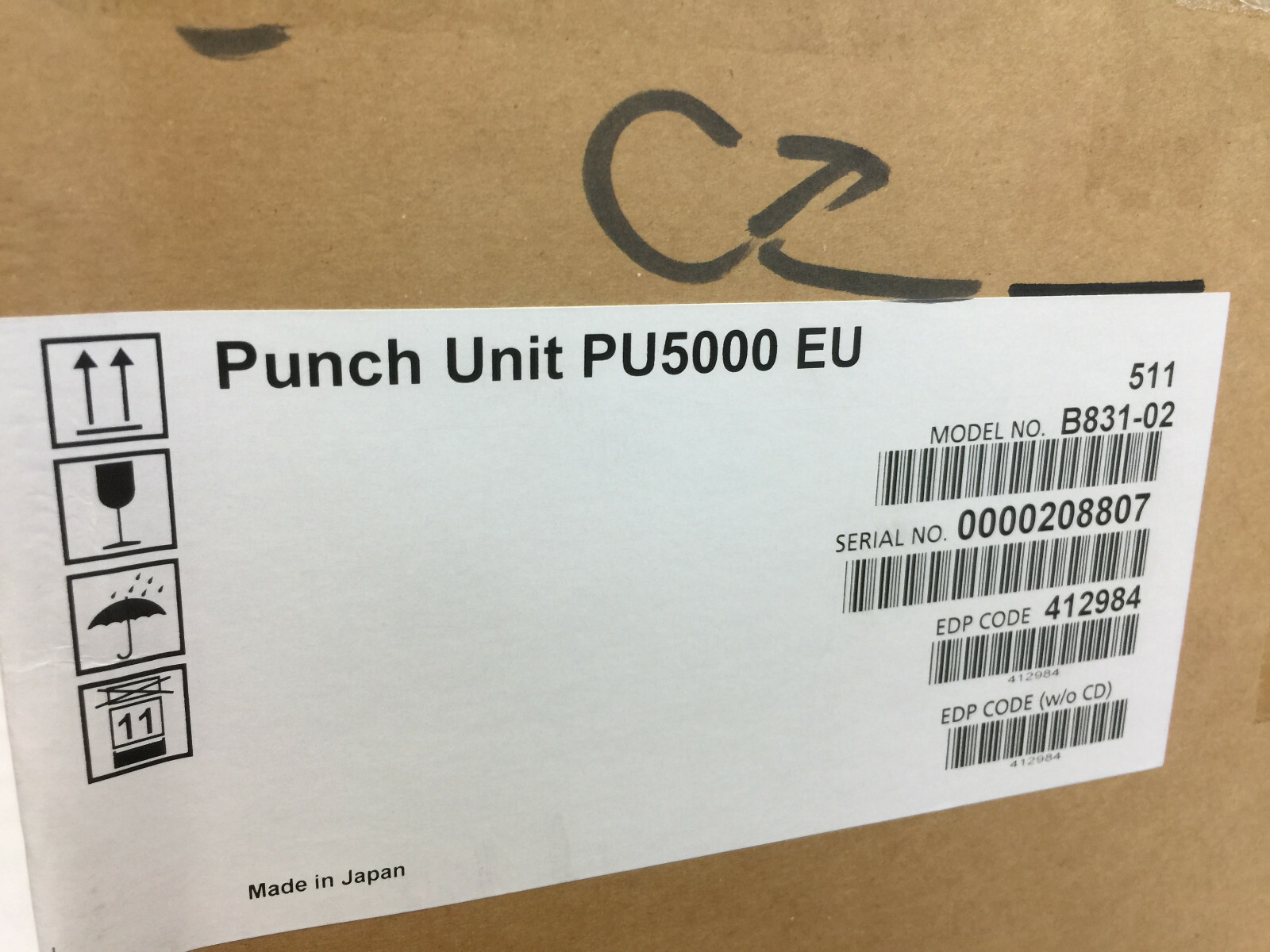 Ricoh PU5000 EU Punch Unit 44D7067 B831-02 412984 | eBay