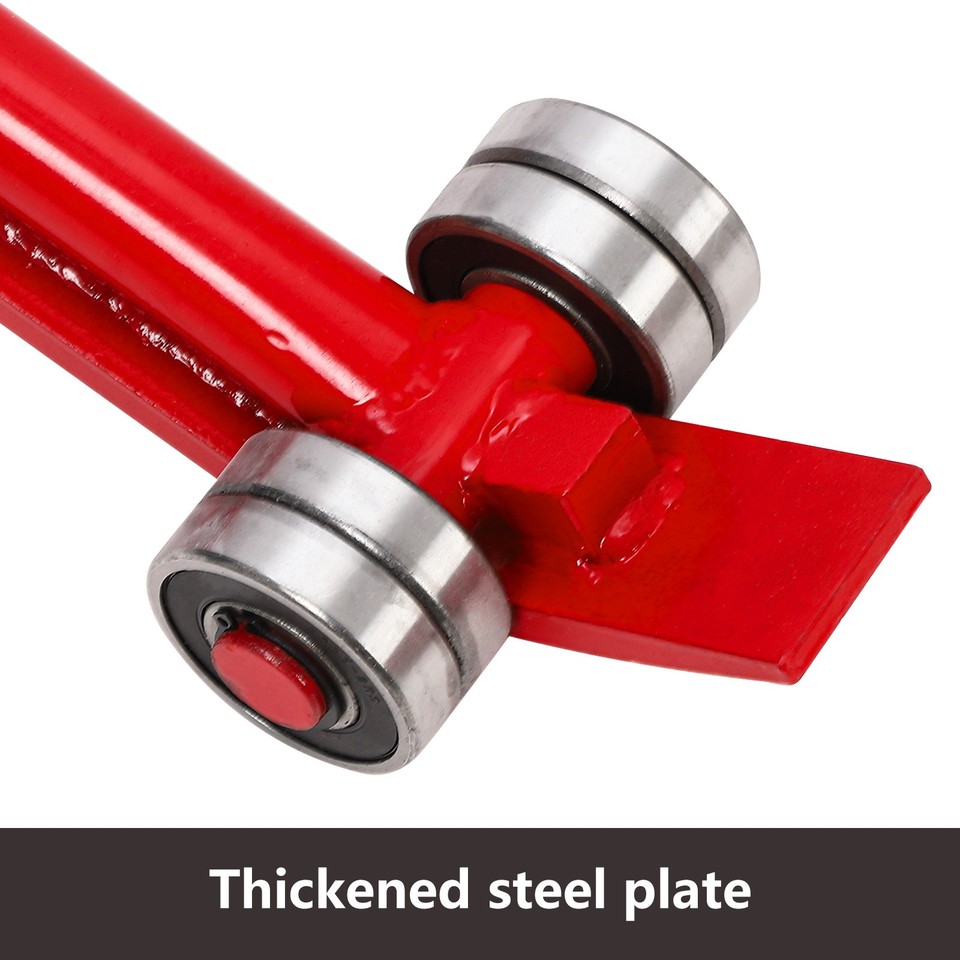 3T/5T Heavy Duty Steel Pry Lever Bar w/ Wheels For Heavy Duty Equipment ...
