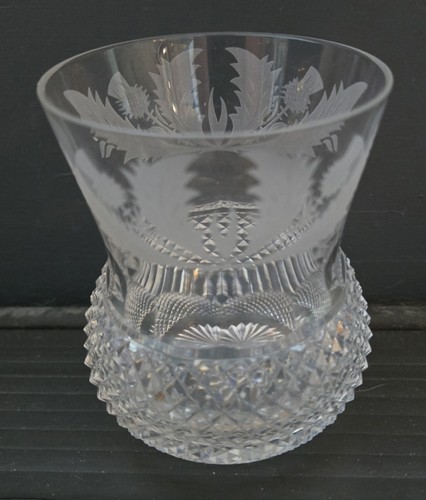 Edinburgh Crystal Thistle Pattern Whiskey Glass Perfect MINT ...