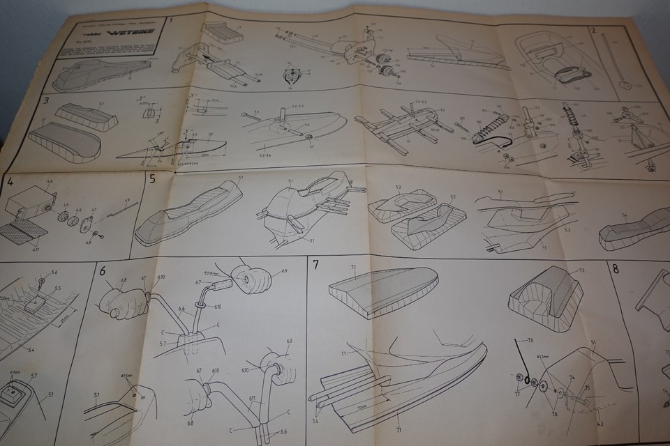 Robbe Wet Bike 1070 RC Jet Ski Original Assembly Operating Instructions ...